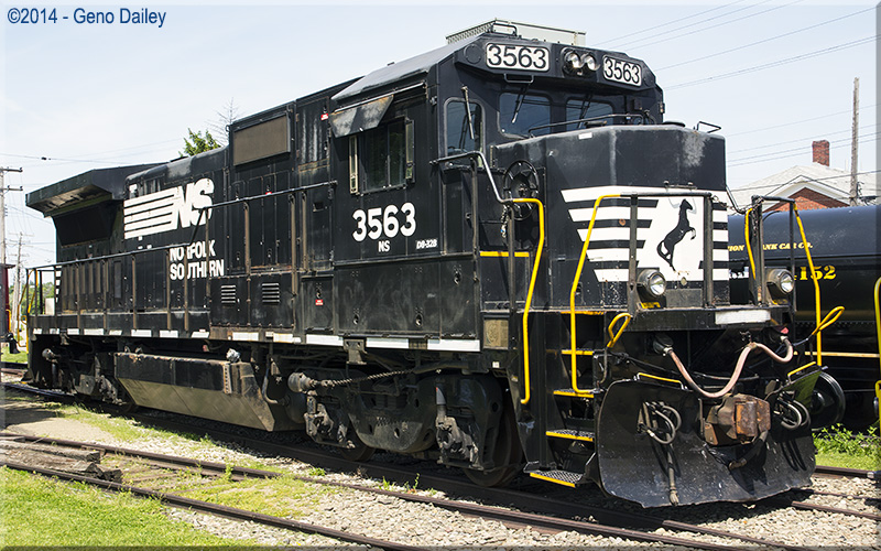The museum's most recent addition, former Norfolk Southern GE B32-8 #3563 (also known as Dash 8 ...