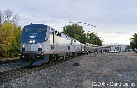Minot, North Dakota, this photo was taken during our station and service stop there.