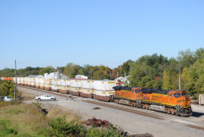 Next came BNSF 7560 West with DPU's 7292 and 7416.