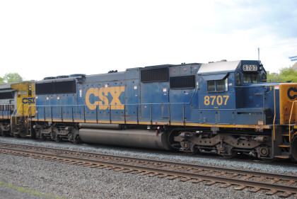 CSX SD60 8707 built by Electro-Motive Division in 1989.