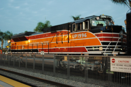 Here I found Union Pacific's Southern Pacific Heritage Unit SD70ACE 1996.