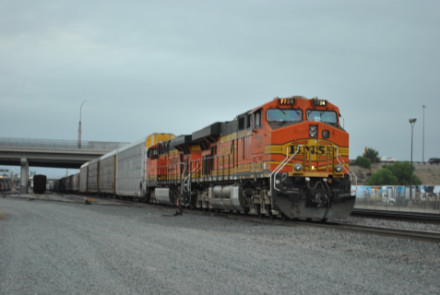 BNSF 7724 East was sitting at May this morning awaiting a crew.