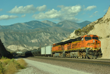 BNSF 7777 East at the location of the former Tunnel 1. From here we drove to Hill 582, parked ...