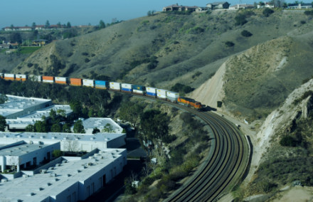 BNSF 6986 West then left heading west.