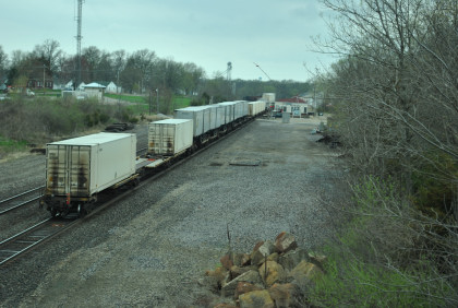 BNSF 7199 West came through after the storm.
