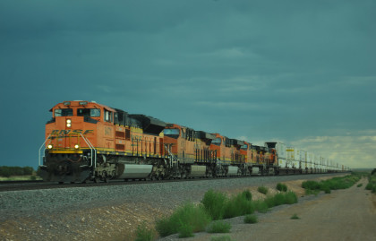 BNSF 8471 West at the County Road B028 grade crossing.