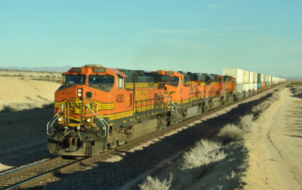 BNSF 4383 West. From here we drove east to Lake Harper Road hoping for another train before sunset.
