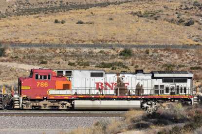 BNSF 6239 East at Hill 582 with BNSF C44-9W 786 in the consist.