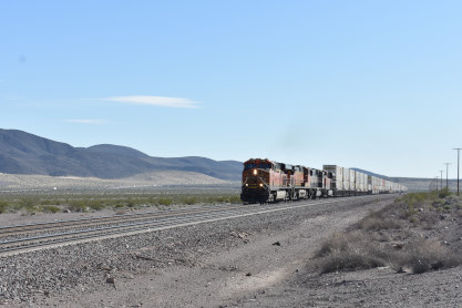 BNSF 6744 West with DPU BNSF 6103 at East Pisgah.
