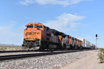 BNSF 9068 West near Danby. We took that road to Essex and back to the paved road.