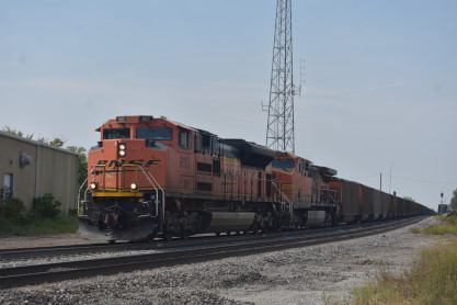 BNSF 9113 West came through so we had to wait to return to the car. Next Elizabeth drove us to ...