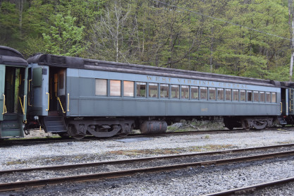 West Virginia Central coach 202, nee Delaware, Lackawanna & Western 3xx built by Pullman in 1925.