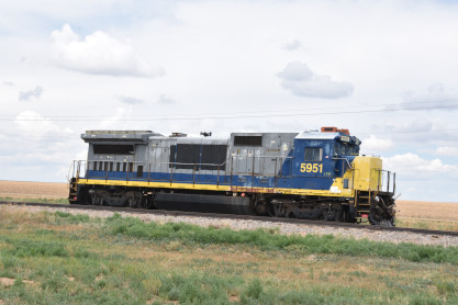 In Walsh was Cimarron Valley B40-8 5951, ex. General Electric Transportation Systems, exx. 5951 ...