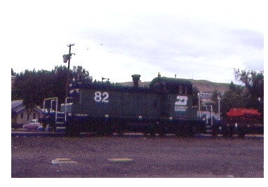 BN SW-1 82, ex GN switched at Livingston in August of 1980.