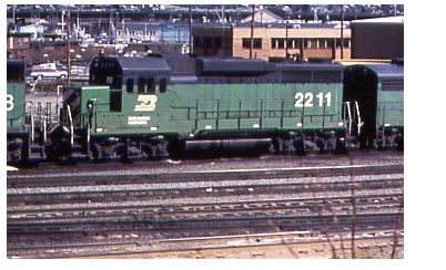 BN GP-30 2211 had a cab modification seen at Interbay in June of 1981.