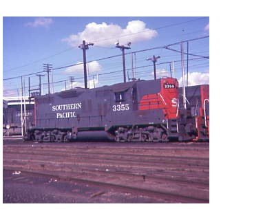 SP GP-9 3355 at Tucson in 1975.