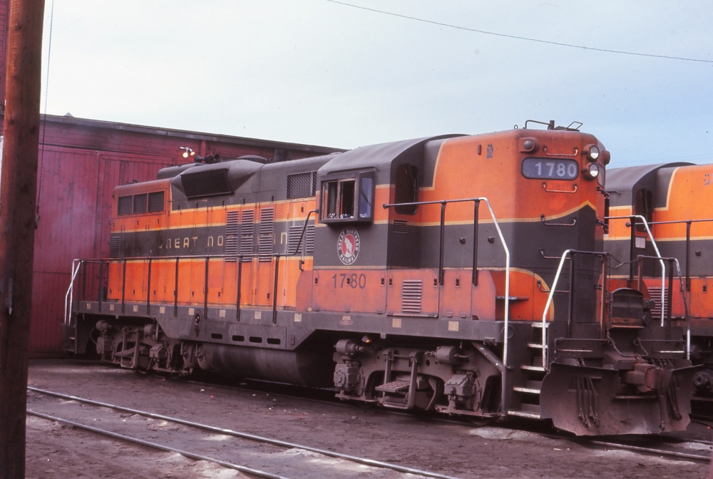 Also on hand is BN GP-9 #1780, still in full GN paint.