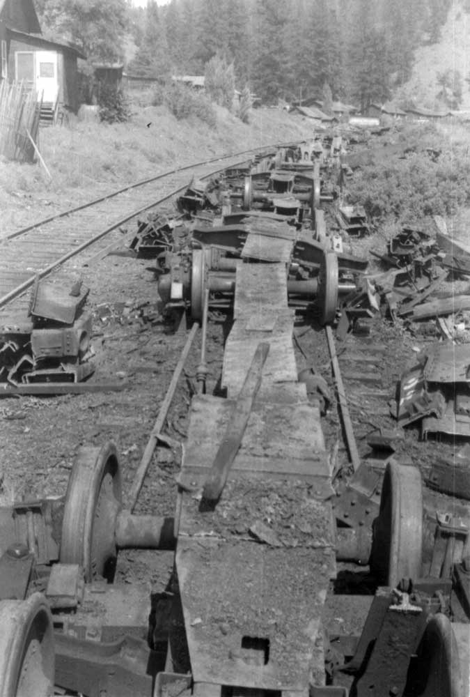 KPM log cars in the process of getting scrapped on 9 June 1951. Ivan Ergish photo, John ...