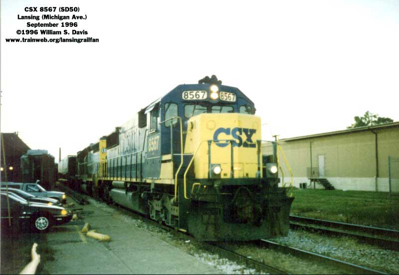 SD50 CSX 8567 at Michigan Avenue - September 1996