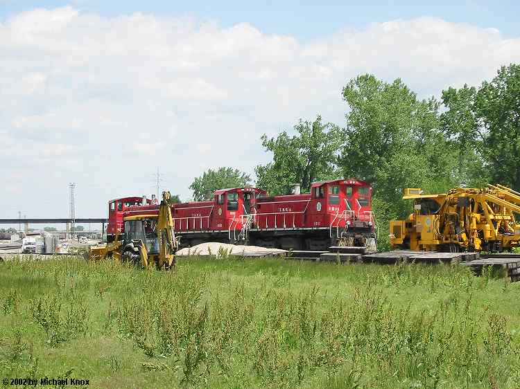 Trio of TRRA switchers returning from Gateway Yard.
