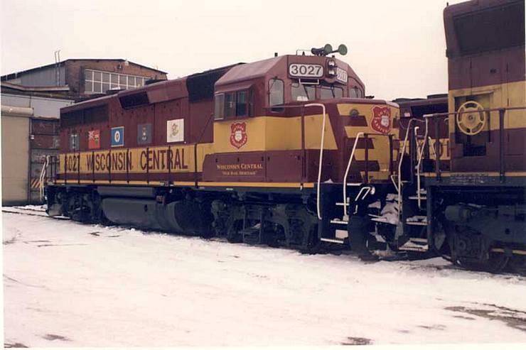 WC 3027 ex AC 191 acq. 1994 ex SOO 2034, MILW 2034 nee 161 EMD GP40 #32478 1/1967