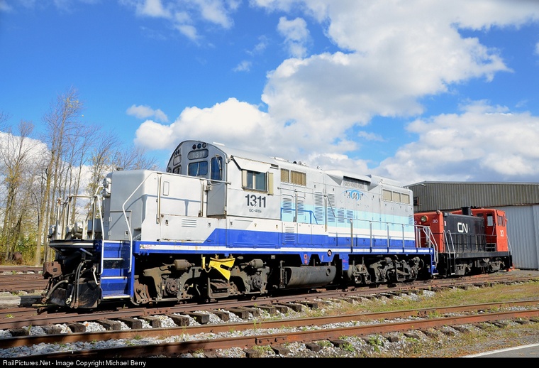 AMT 1311 ex CN 4307 GP9RM GMD A1664 4/1959 preserved 8/2011 at Exporail,