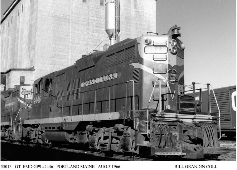 GT 4446 GP9 EMD 21453 6/1956 Transferred 7/1963 to CV