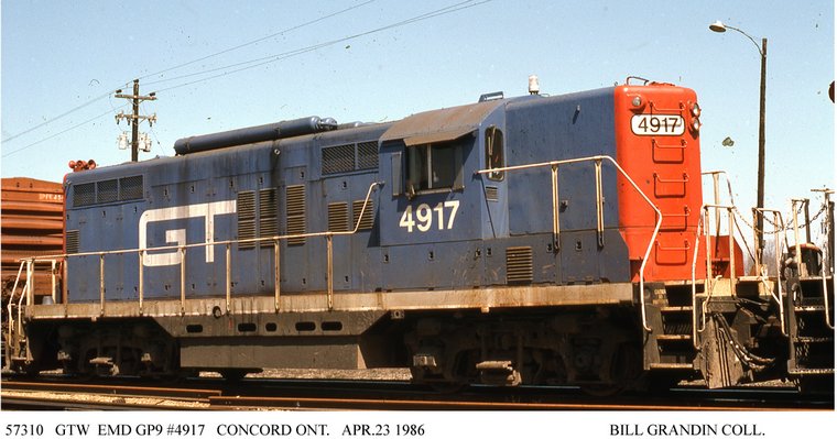 GT 4917 downgraded to freight service.