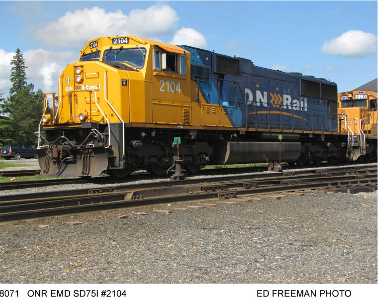 2104 (one of 6 units 2100-2105) SD75I 4300 HP GMD 976808-5 7/1989