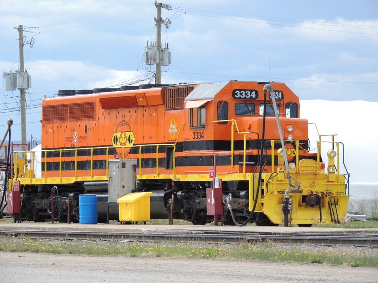 QGRY 3334 ex 6057 acq. 2/2010 SD40-3 (ex GCFX 6057 nee SD40 CN 5193)