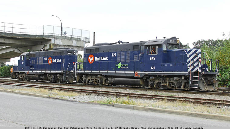 121 control cab booster (slug) (ex MRL 121, 1927, ex BN 1927, nee NP340) GP9 EMD 22745 8/1957