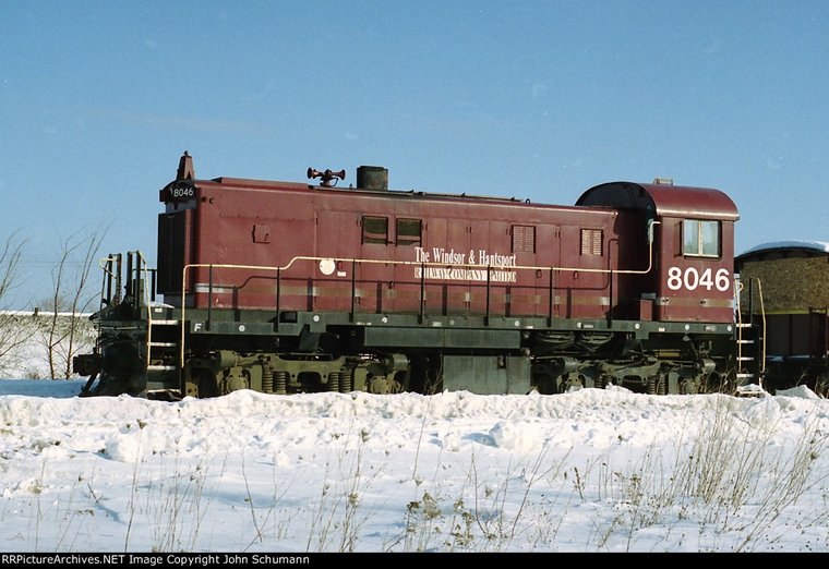 WHRC 8046 acq. 8/1994 (ex CP 8046) RS-23 MLW 83288 3/1960. Windsor, NS 1/29/2001
