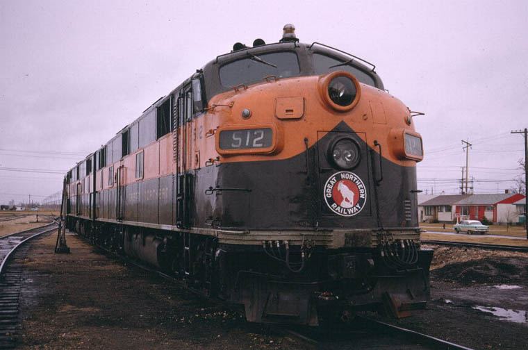Great Northern 512 E7A with Winnipeg Limited. May 1967