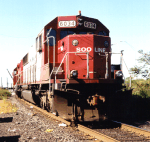 -Click here for a front view of Soo SD-60 #6034. It is parked with a dual-flags CP Rail unit at ...