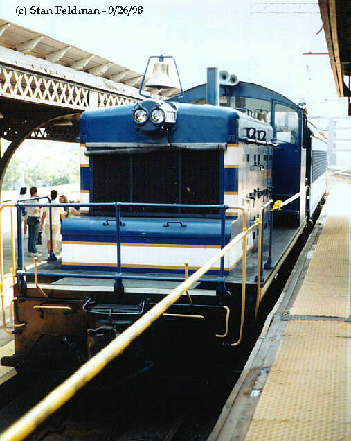 Click here to see a front view of Wilmington + Western SW-1 #114, built by EMD in 1940 and rated ...