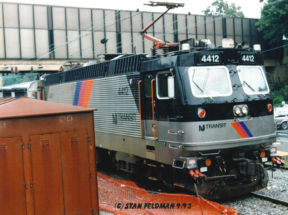 Clickhere to view NJT ALP 44 #4412 taking a mid-day rest at Trenton N.J. 9/93.