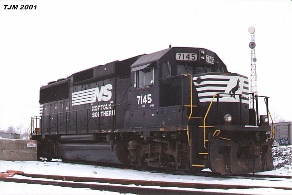 NS GP60 #7145 at NS's Lexington,KY yard.